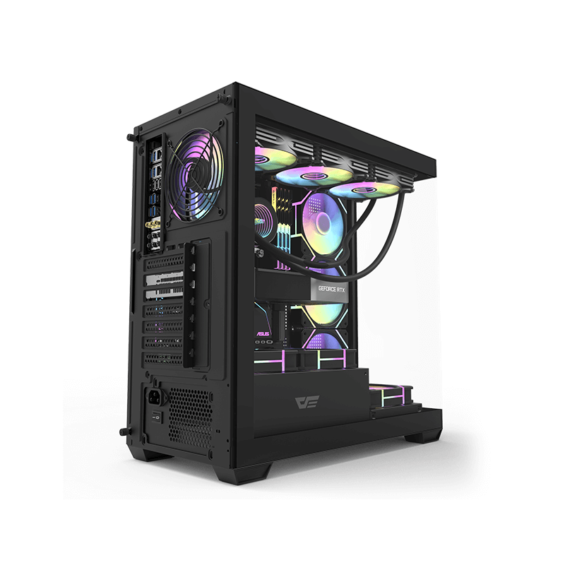 DarkFlash DS900 ATX PC Case 270° Panoramic Glass Mid-Tower ATX Case ...